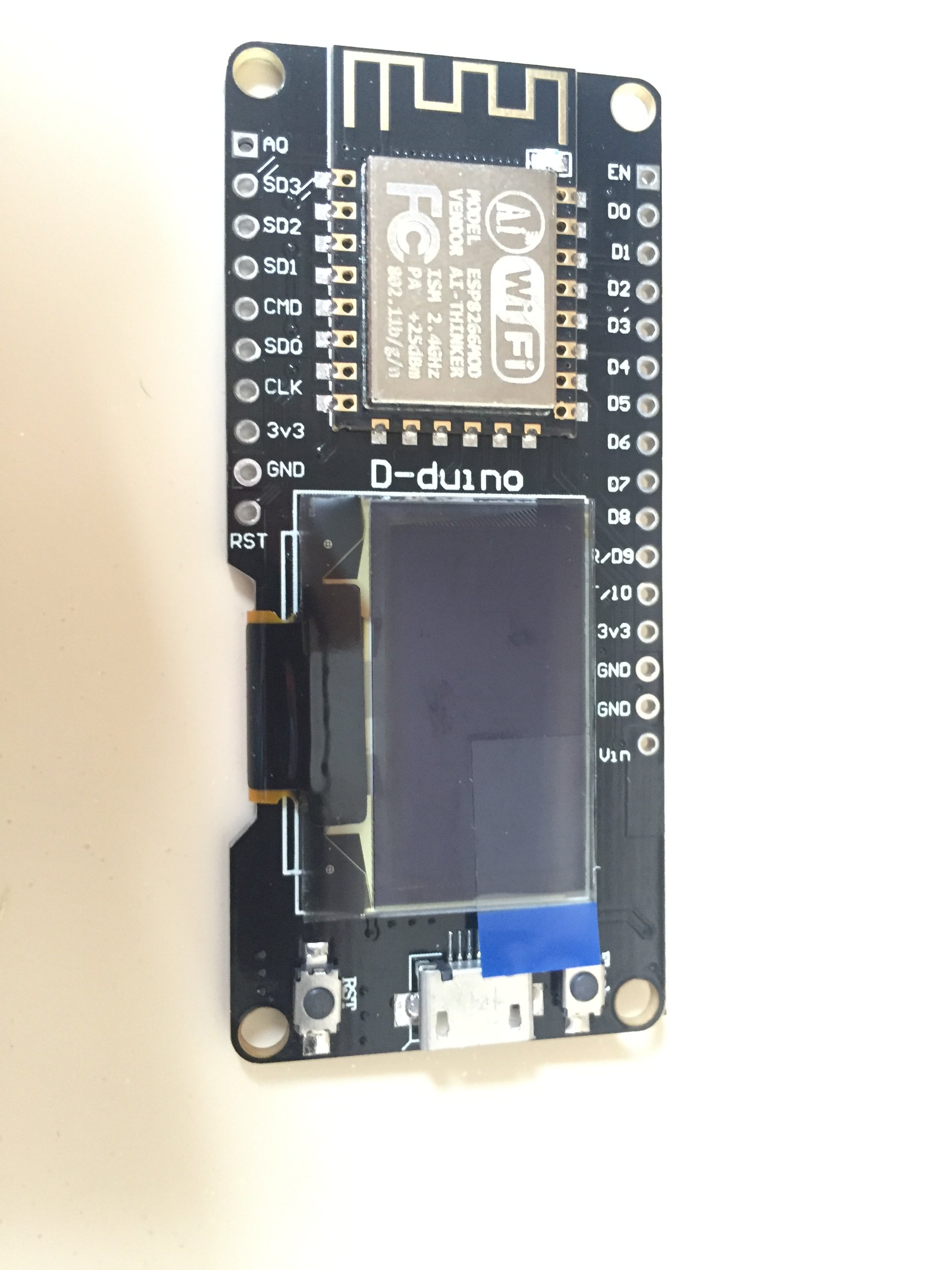 D-duino (ESP8266 & NodeMCU & 0.96 OLED display) from lspoplove on Tindie D-duino (ESP8266 & NodeMCU & 0.96 OLED display) from lspoplove on Tindie